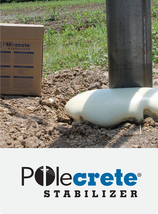 Utility Line Pole Foam - Polecrete Stabilizer®