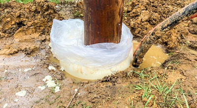 Hydro Polecrete® - Wet Soil Stabilization for utility poles
